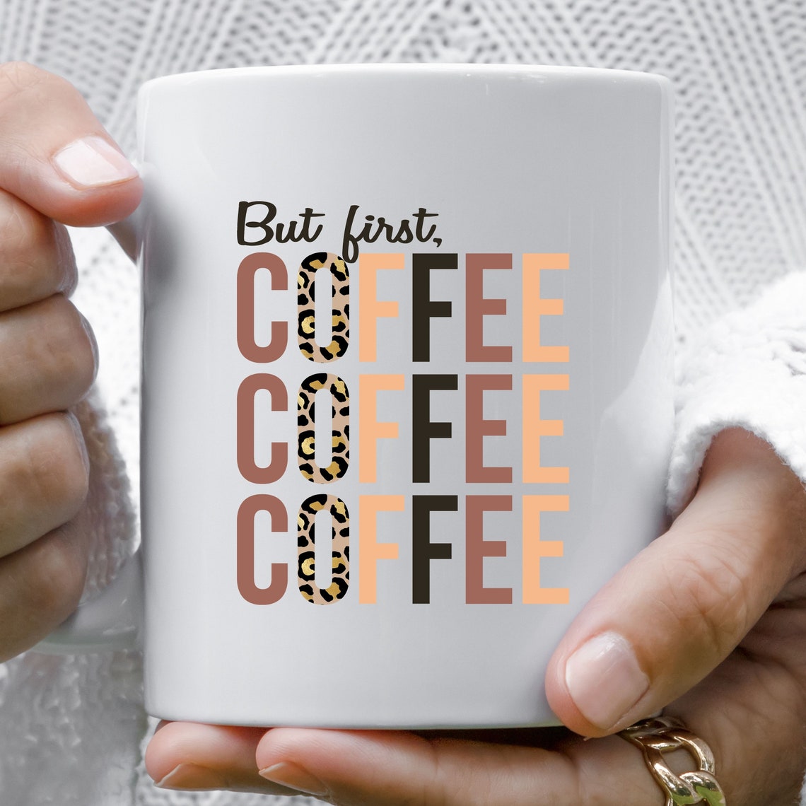 But First Coffee PNG Leopard Print Sublimation Design - Etsy