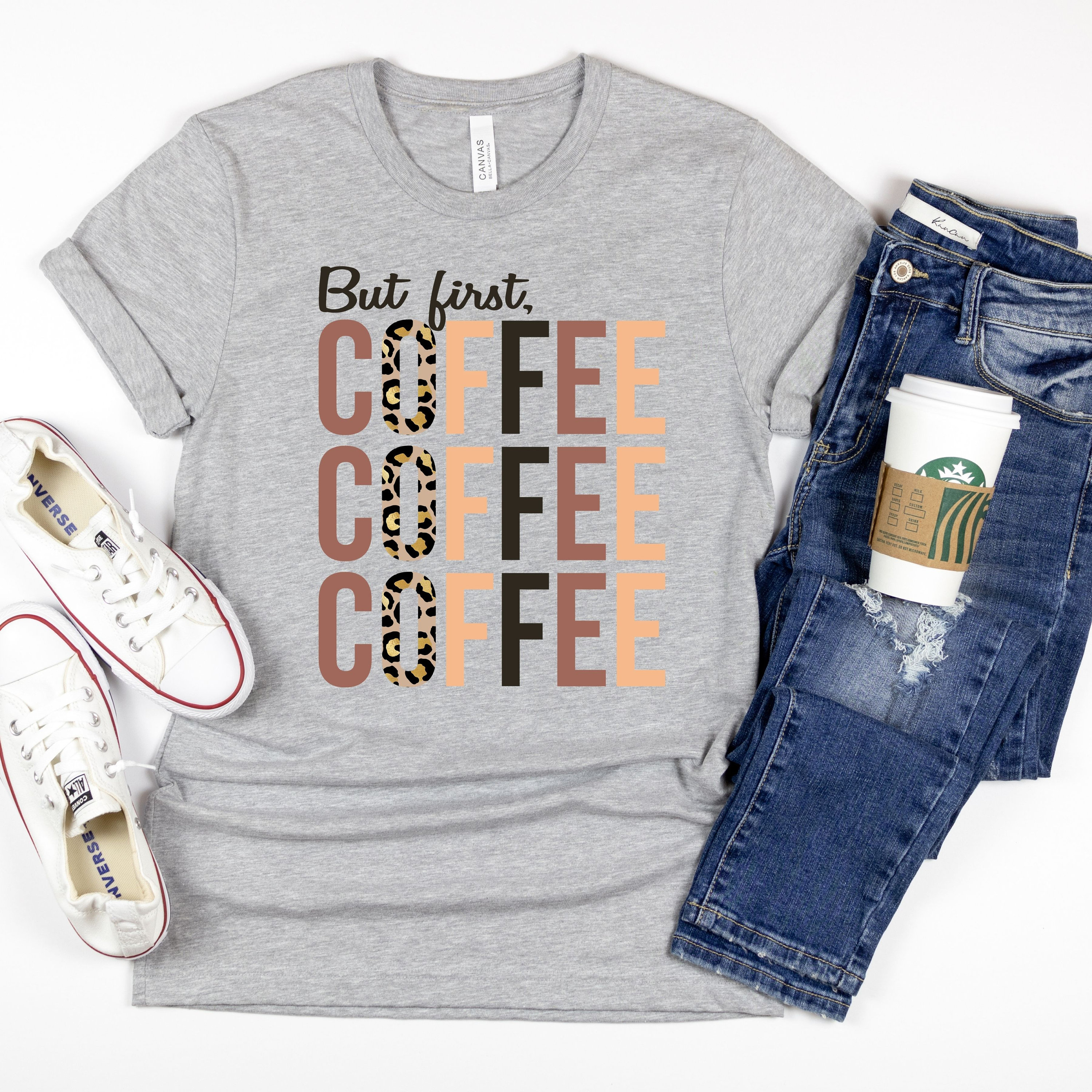 But First Coffee PNG Leopard Print Sublimation Design | Etsy