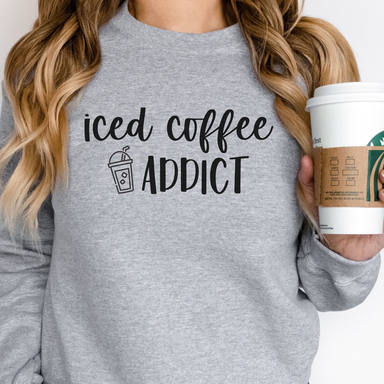 Iced Coffee Addict Png Iced Coffee Svg Coffee Lover Iced - Etsy