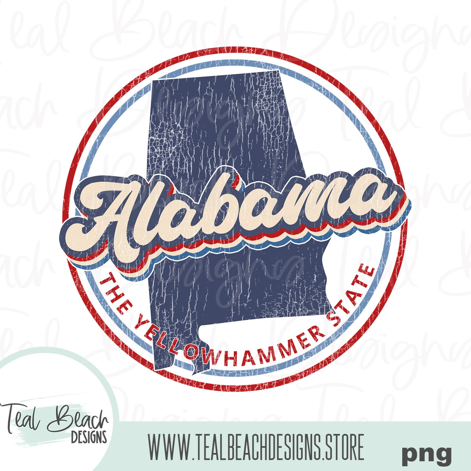 Retro Alabama the Yellowhammer State Digital Png File - Etsy