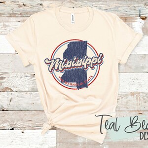 Retro Mississippi - the Magnolia State - Digital Png File - T-shirt Sublimation Design Clip Art ...