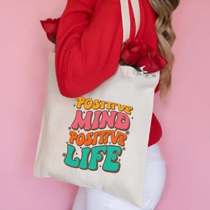 Positive Mind Positive Life Retro Png Good Vibes Png T-shirt Png Retro ...