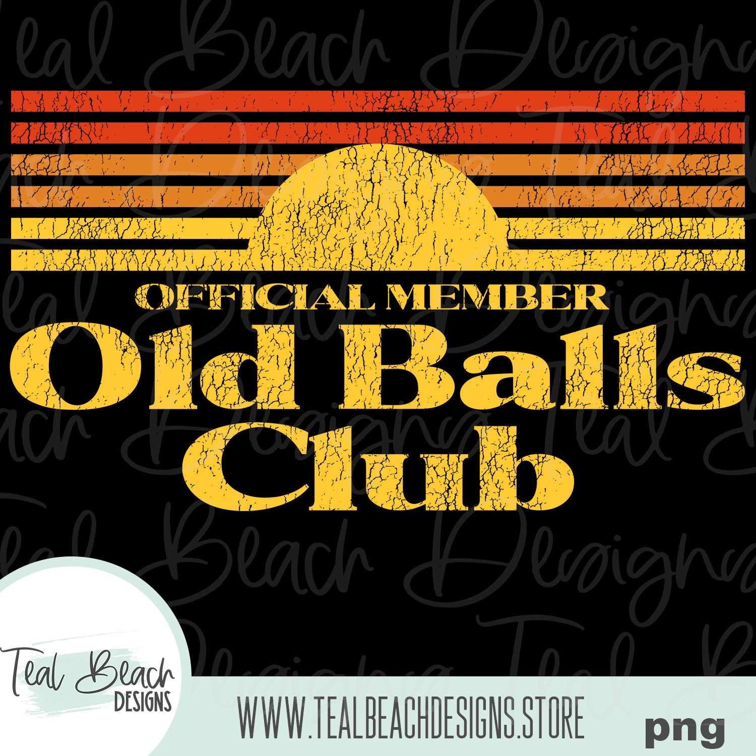 Old Balls Club Official Member - Vintage Look - Digital Png File - T ...