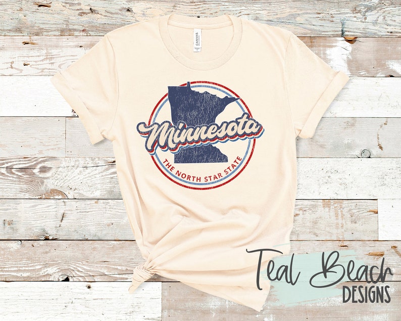 Retro Minnesota the North Star State Digital Png File - Etsy