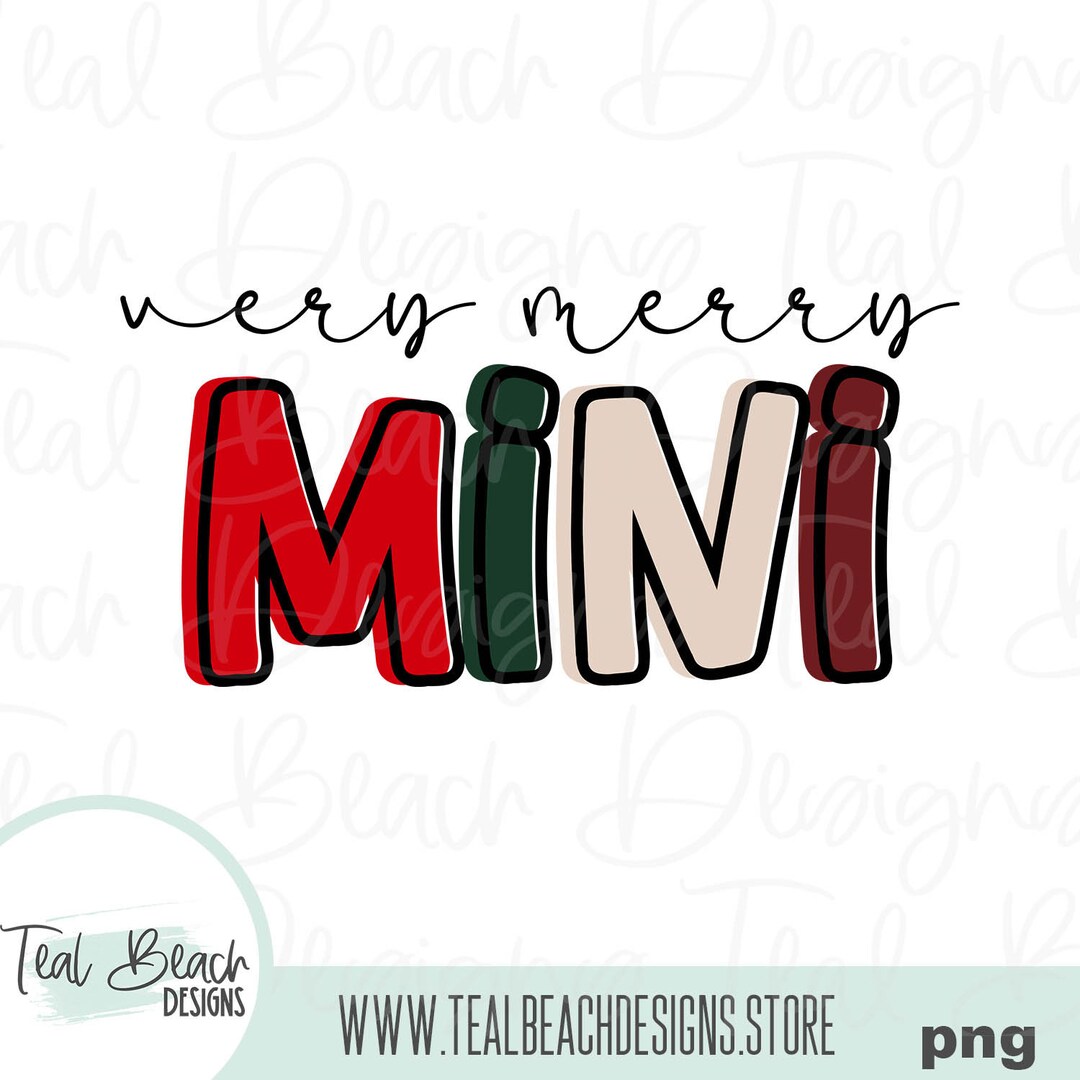 Very Merry Mini PNG, Sublimation Design, Digital Download, Sublimation ...