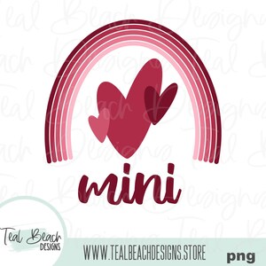 Mini Heart Rainbow Png Valentine's Png Sublimation Graphic Digital ...