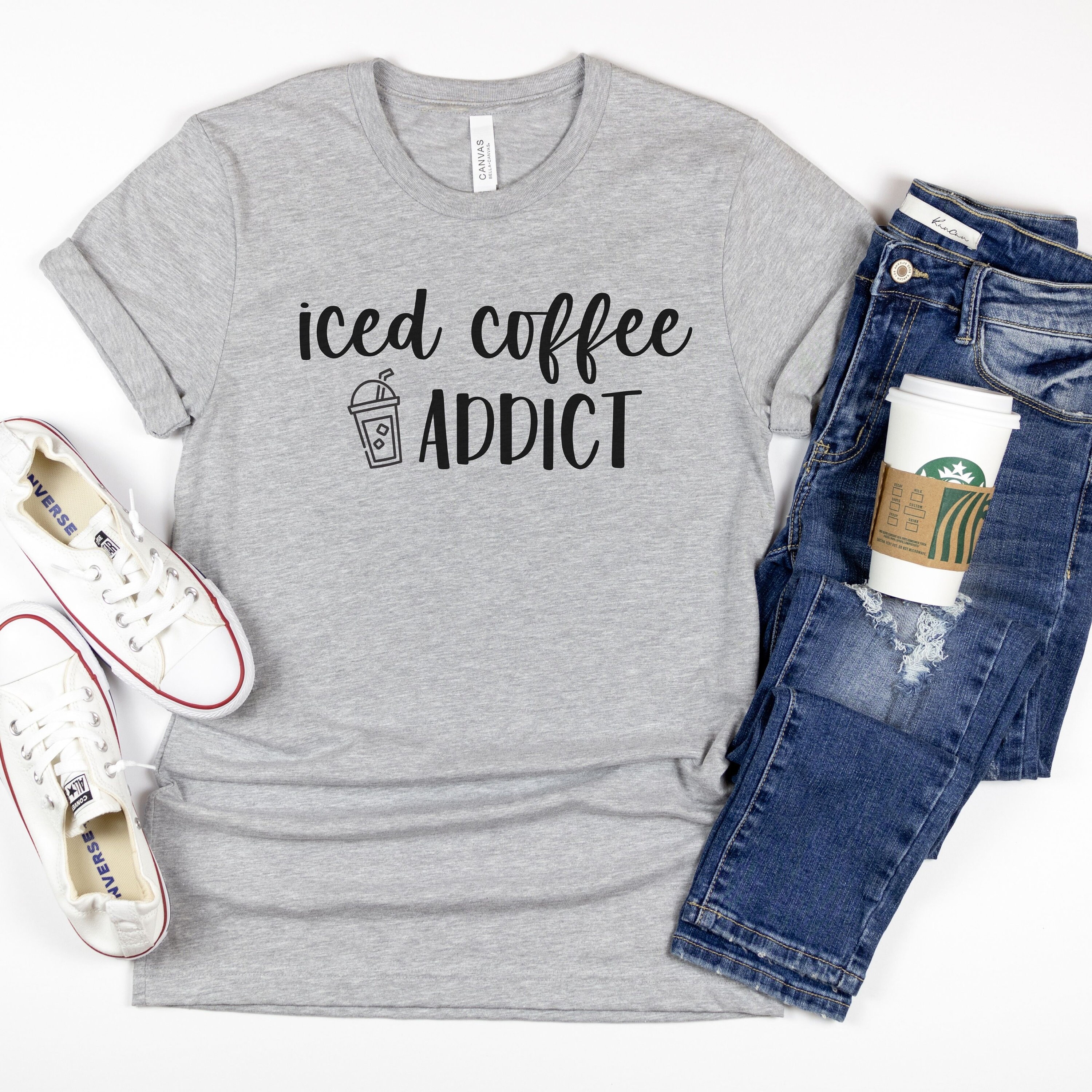Iced Coffee Addict Png Iced Coffee Svg Coffee Lover Iced | Etsy