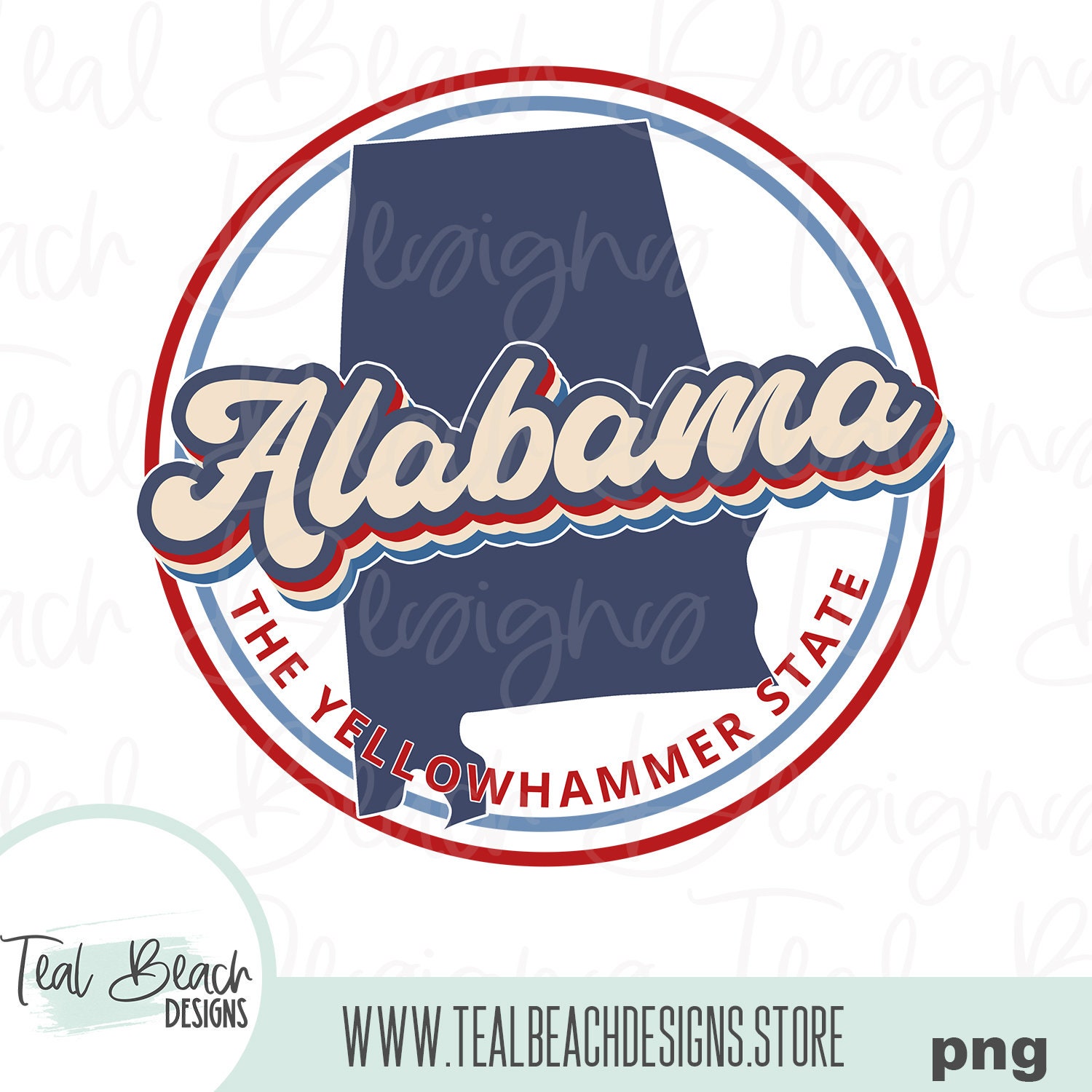 Retro Alabama the Yellowhammer State Digital Png File - Etsy