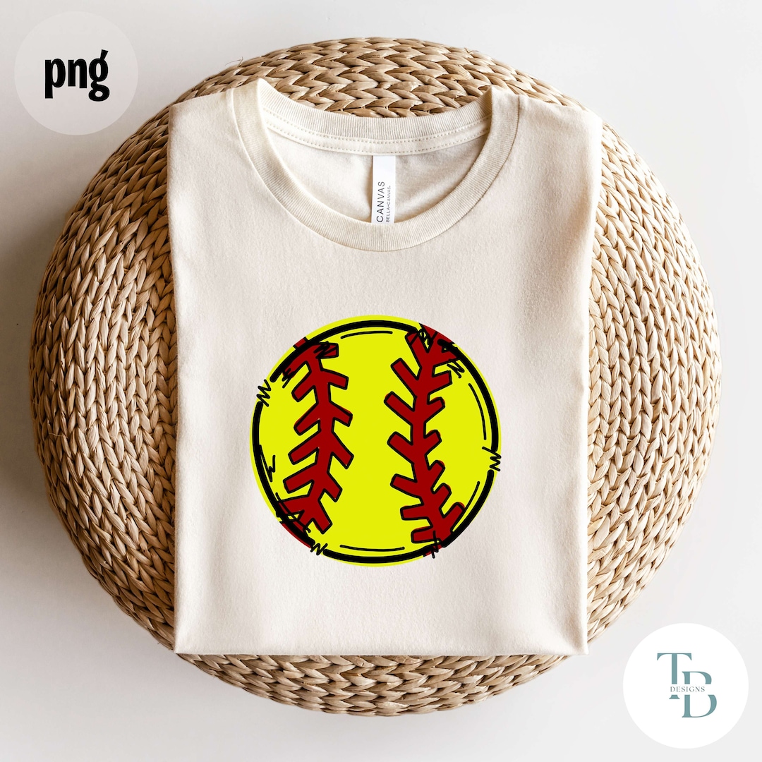 Softball Png | Softball Sublimation Design | Hand Drawn PNG | Digital ...