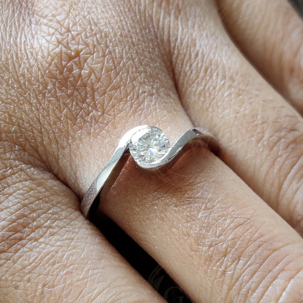 Tension Setting Ring - Etsy