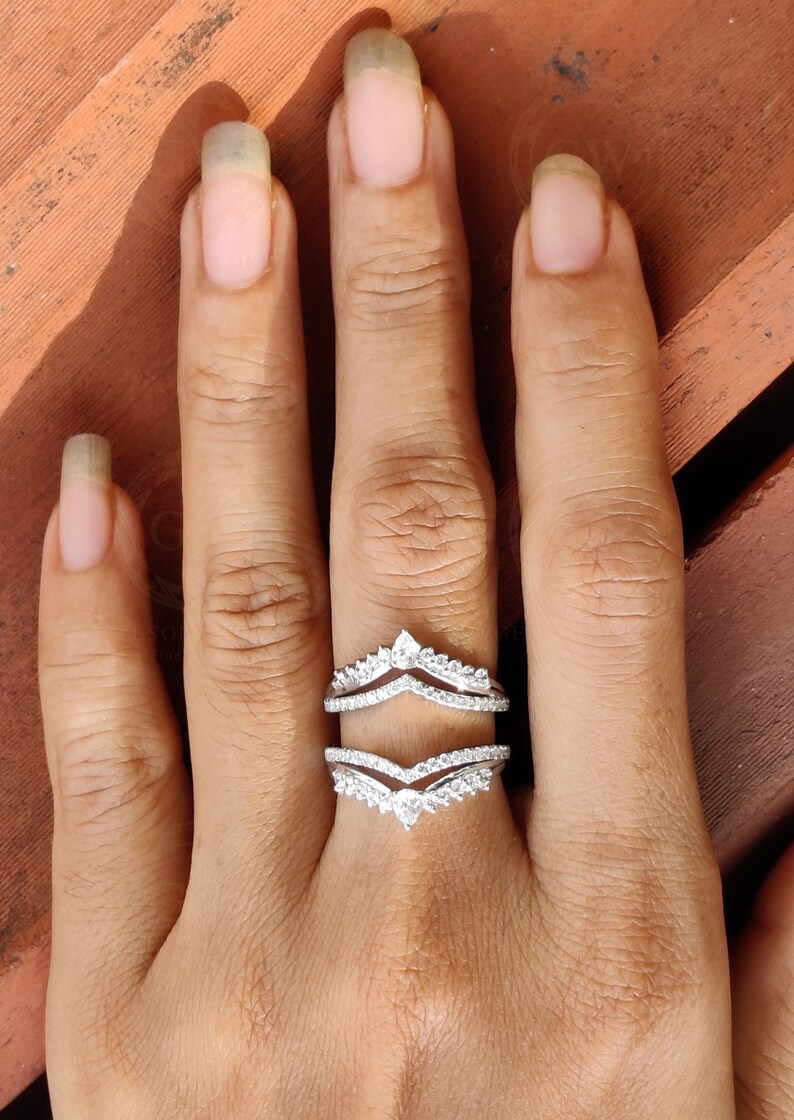 Ring Jacket V-shaped Wedding Ring Enhancer Ring Enhancers - Etsy