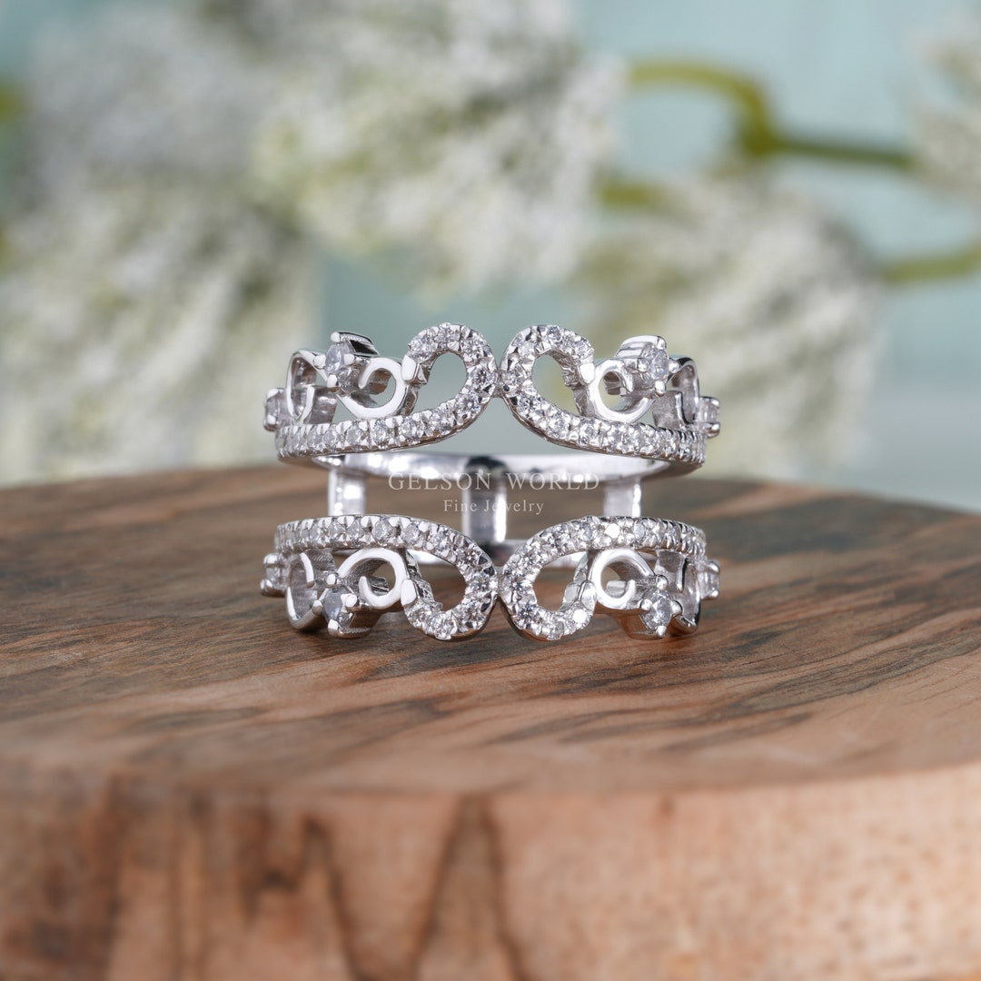 Ring Jacket Vintage, Wrap Guard Band, Art Deco Wedding Ring, Ring ...