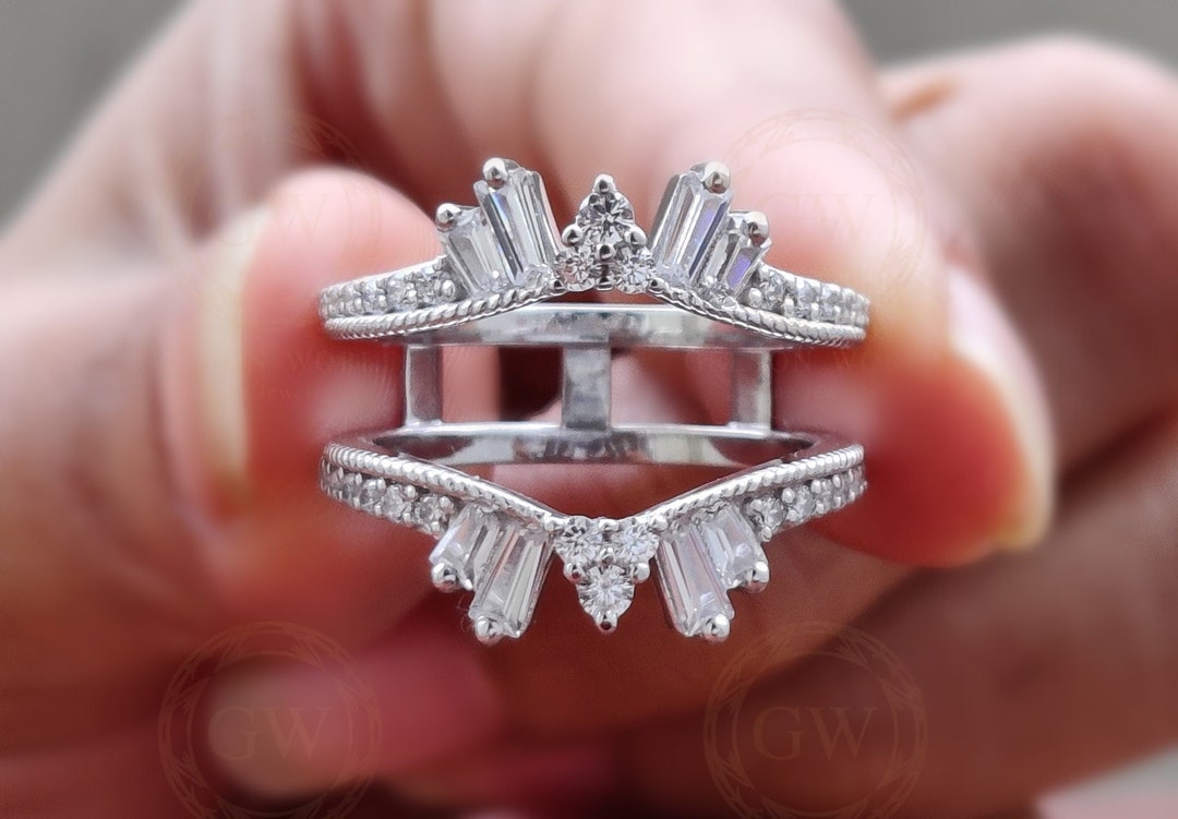 Ring Enhancer Ring Enhancers and Wraps 14K Gold Moissanite - Etsy