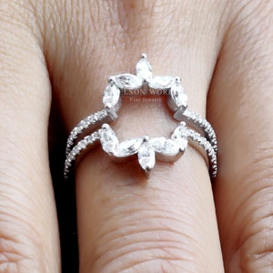 14K Gold Ring Enhancer, Ring Enhancers and Wraps, Moissanite Ring ...