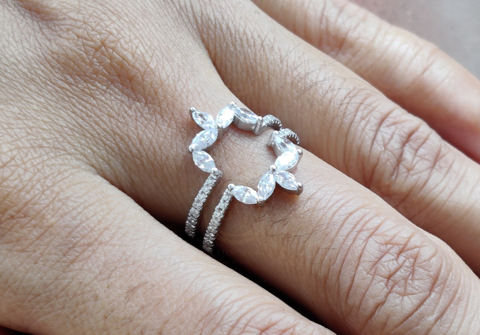 14K Gold Ring Enhancer Ring Enhancers and Wraps Moissanite - Etsy