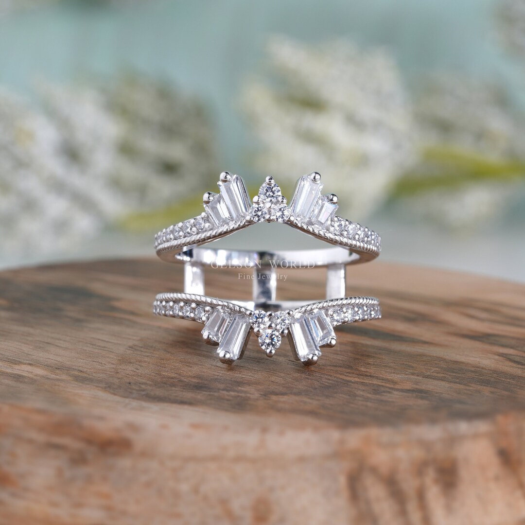 Ring Enhancer, Ring Enhancers and Wraps, 14K Gold Moissanite Ring ...