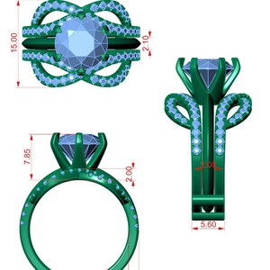 Infinity Twisted Enhancer Ring Band Round Moissanite - Etsy