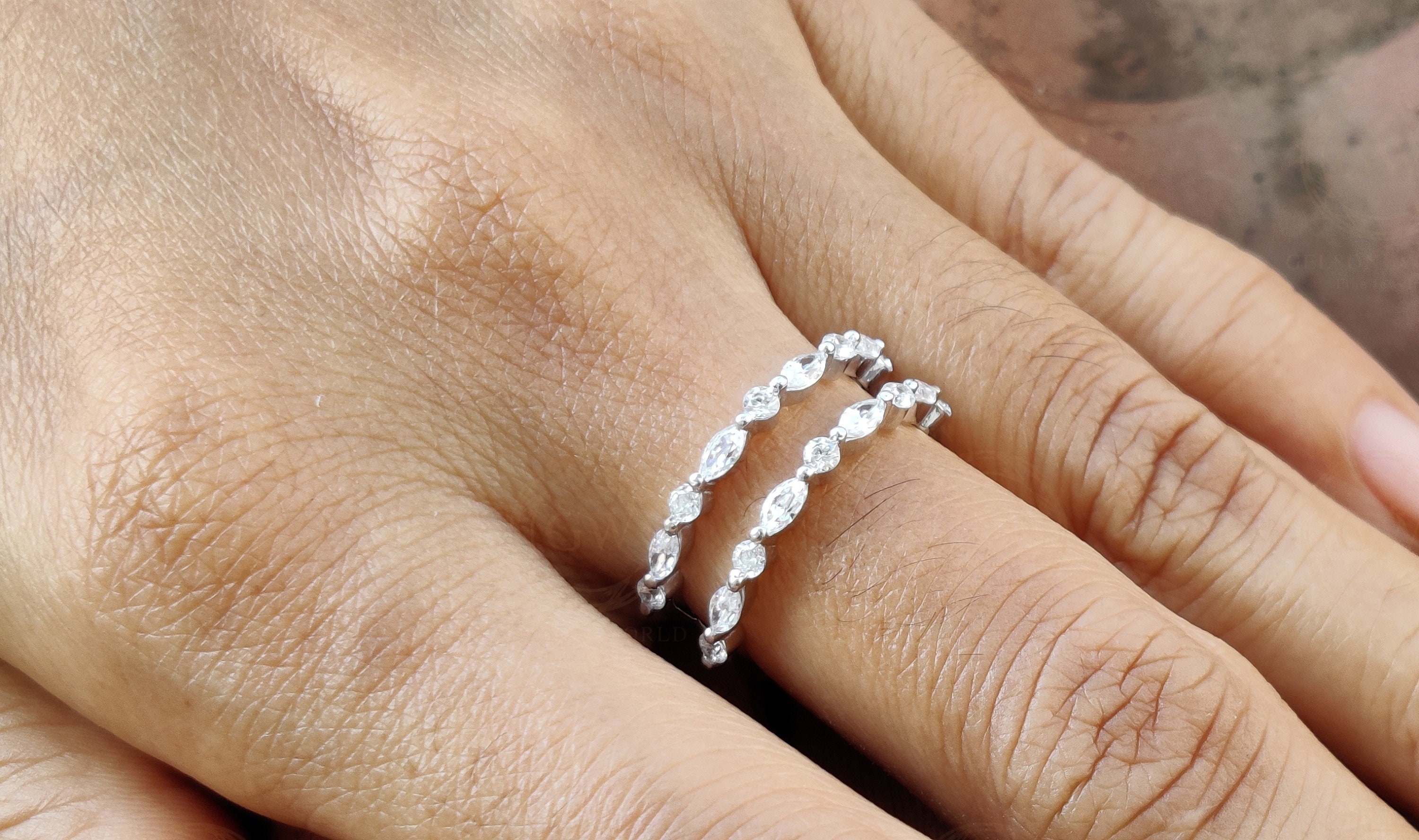 Enhancer Ring Band Moissanite Ring Enhancer 14K Gold Ring - Etsy