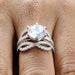Infinity Twisted Enhancer Ring Band Round Moissanite - Etsy