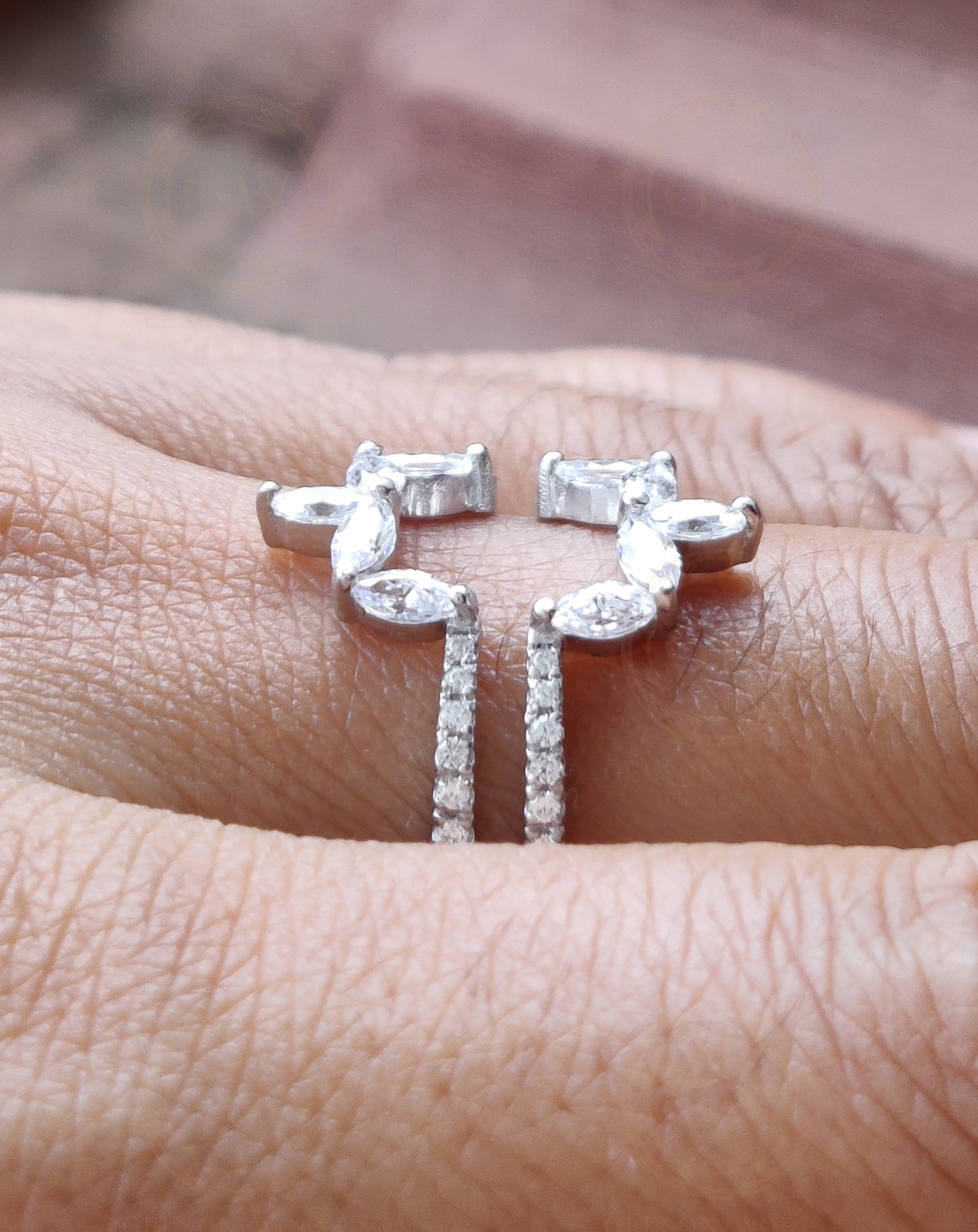 14K Gold Ring Enhancer Ring Enhancers and Wraps Moissanite - Etsy