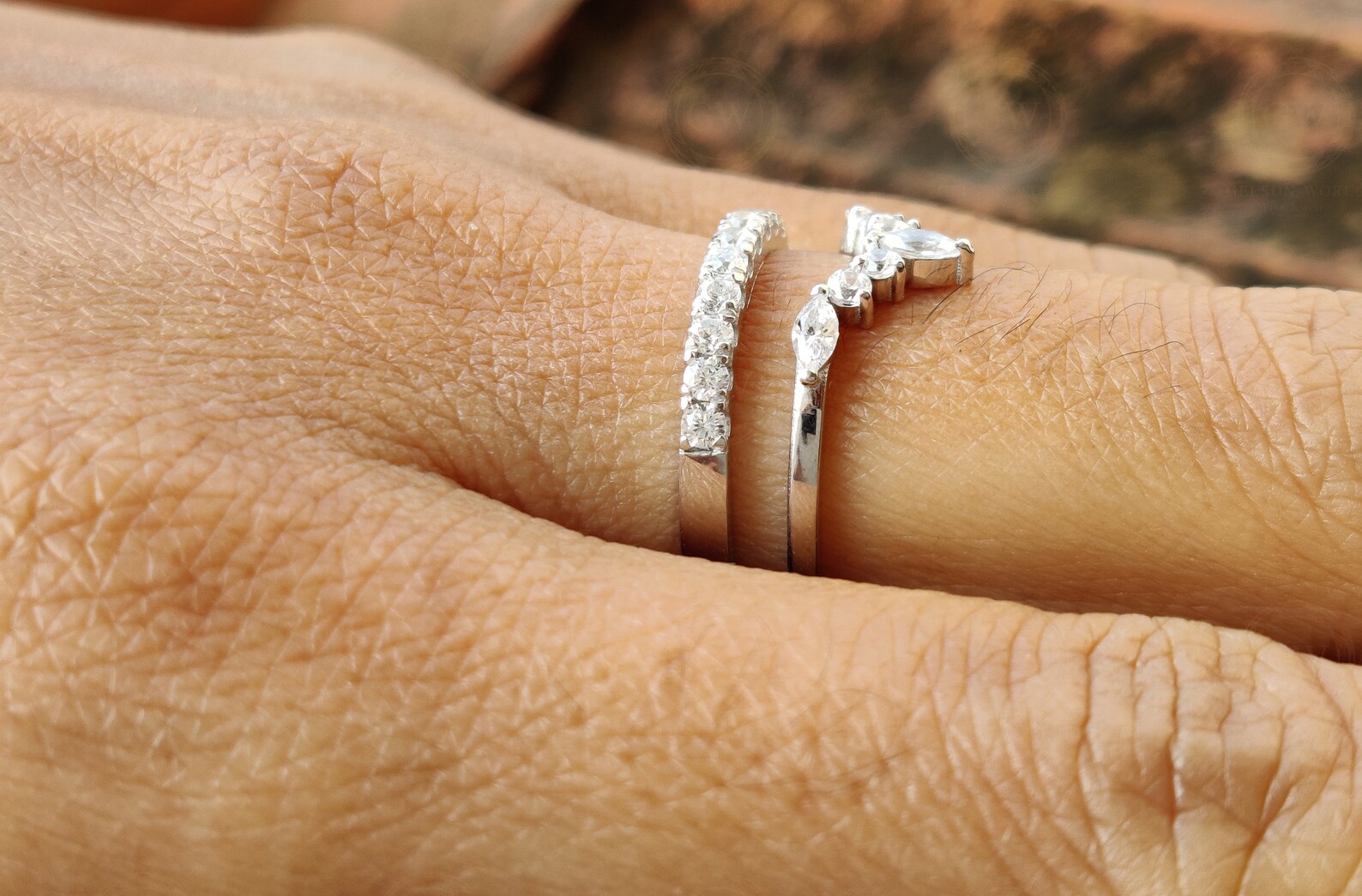 Moissanite Women's Enhancer Wedding Ring Band Wrap Guard - Etsy