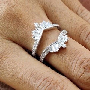 Ring Jacket Ring Enhancers and Wraps 14K Gold Moissanite - Etsy