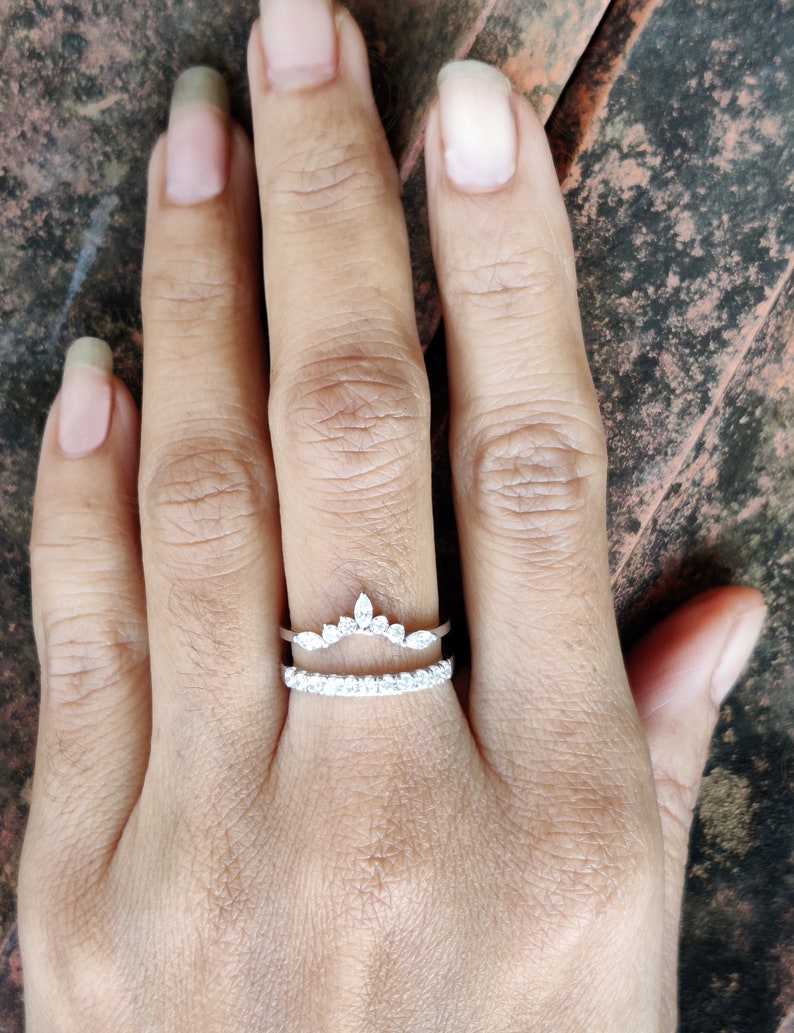 Moissanite Women's Enhancer Wedding Ring Band Wrap Guard - Etsy