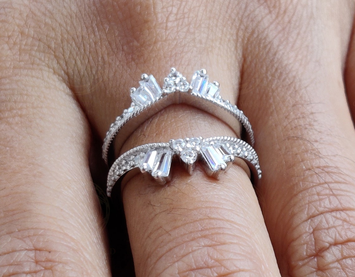 Ring Enhancer Ring Enhancers and Wraps 14K Gold Moissanite - Etsy