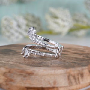 Ring Enhancer, Ring Enhancers and Wraps, 14K Gold Moissanite Ring ...