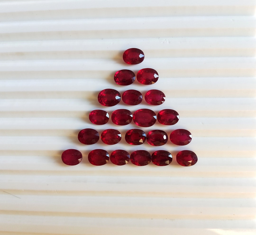 2 Pc Glass Filled Faceted Ruby Gemstone Glass Filled Ruby - Etsy