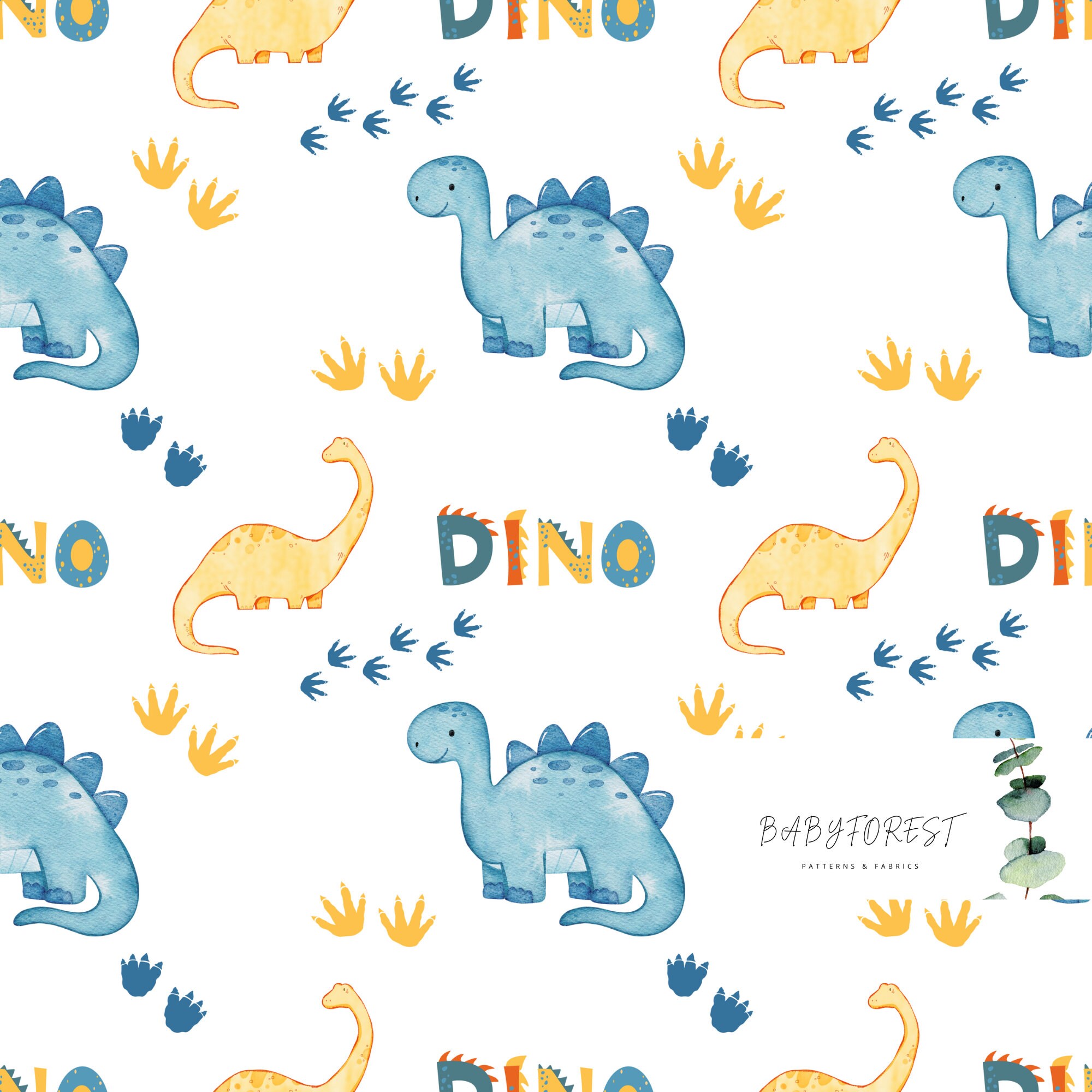 Watercolor Dino Seamless Pattern Dinosaur Watercolour - Etsy