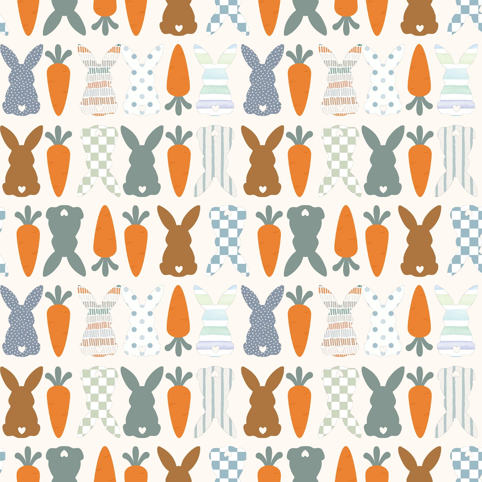 Easter Bunny Garden, Seamless Pattern for Boys, Easter Boys Pattern, Seamless Easter Pattern - Etsy