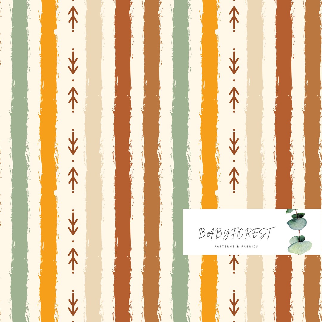 Rustic Paint Stripes Seamless Pattern, Boho Kids Seamless Pattern, Boys ...