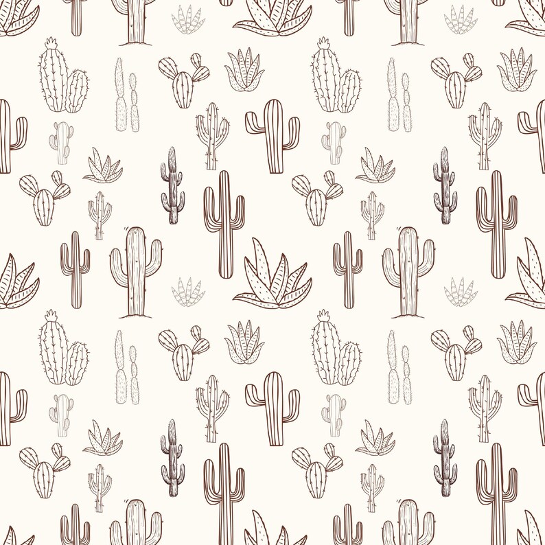 Cactus Seamless Pattern, Seamless Repeat Pattern for Commercial Use for ...