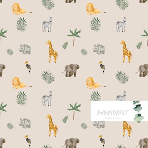 Kids Jungle Safari Seamless Pattern, Seamless Repeat Pattern, Safari ...