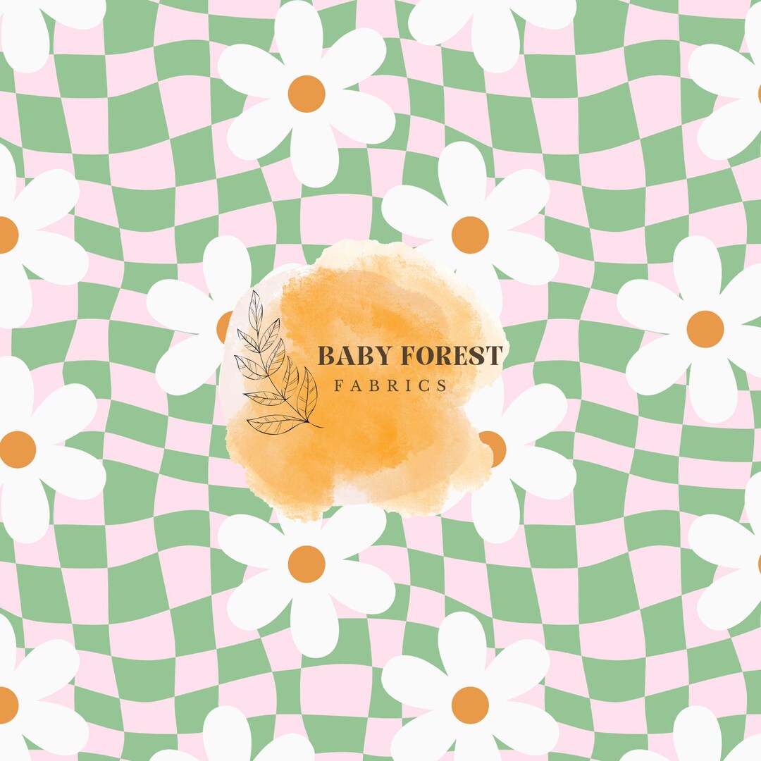 Girl Retro Daisy Seamless Pattern, Retro Daisy Seamless Repeat Surface ...