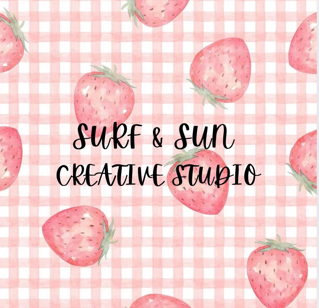Strawberry Gingham Floral Seamless Pattern, Strawberry Gingham Seamless ...