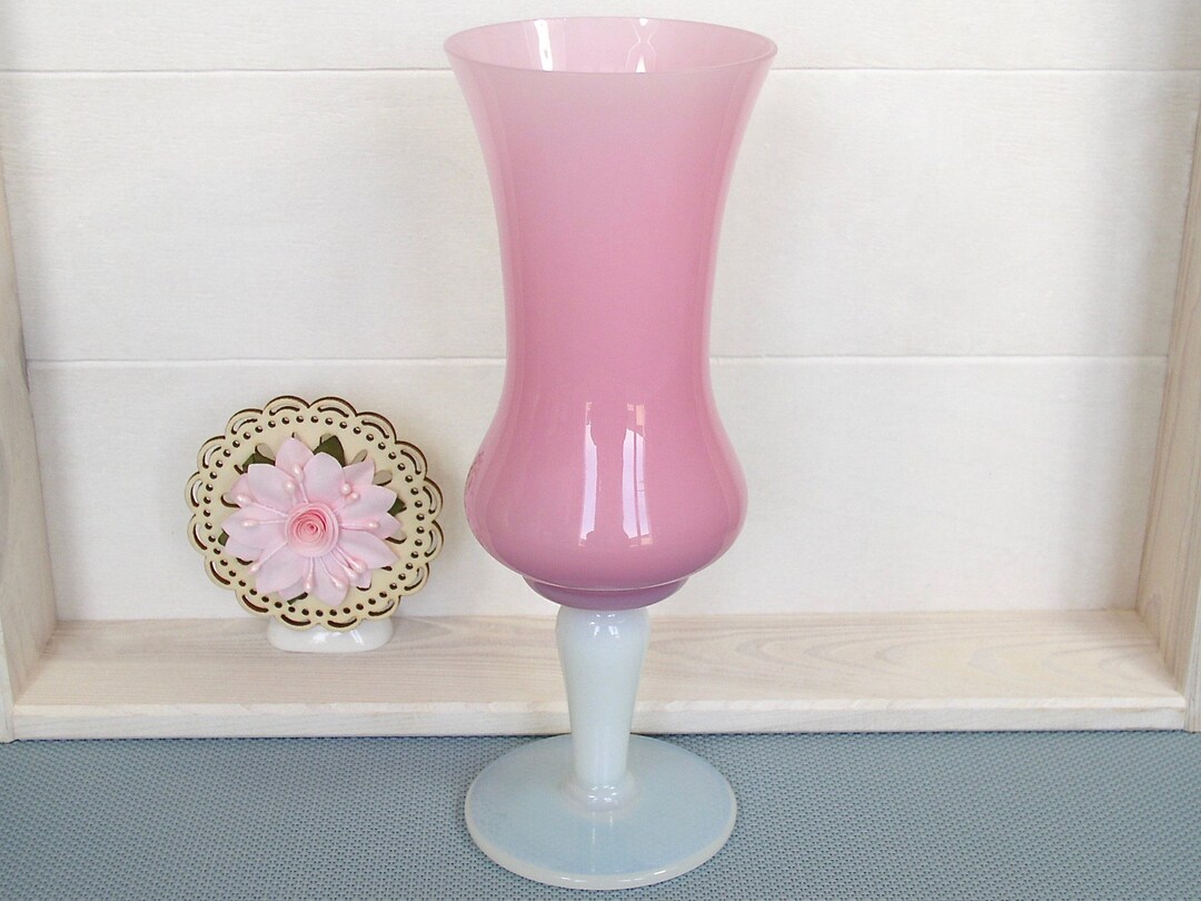 Pink Opaline Vase.french Opaline.vintage Opaline Vase.old Opaline ...