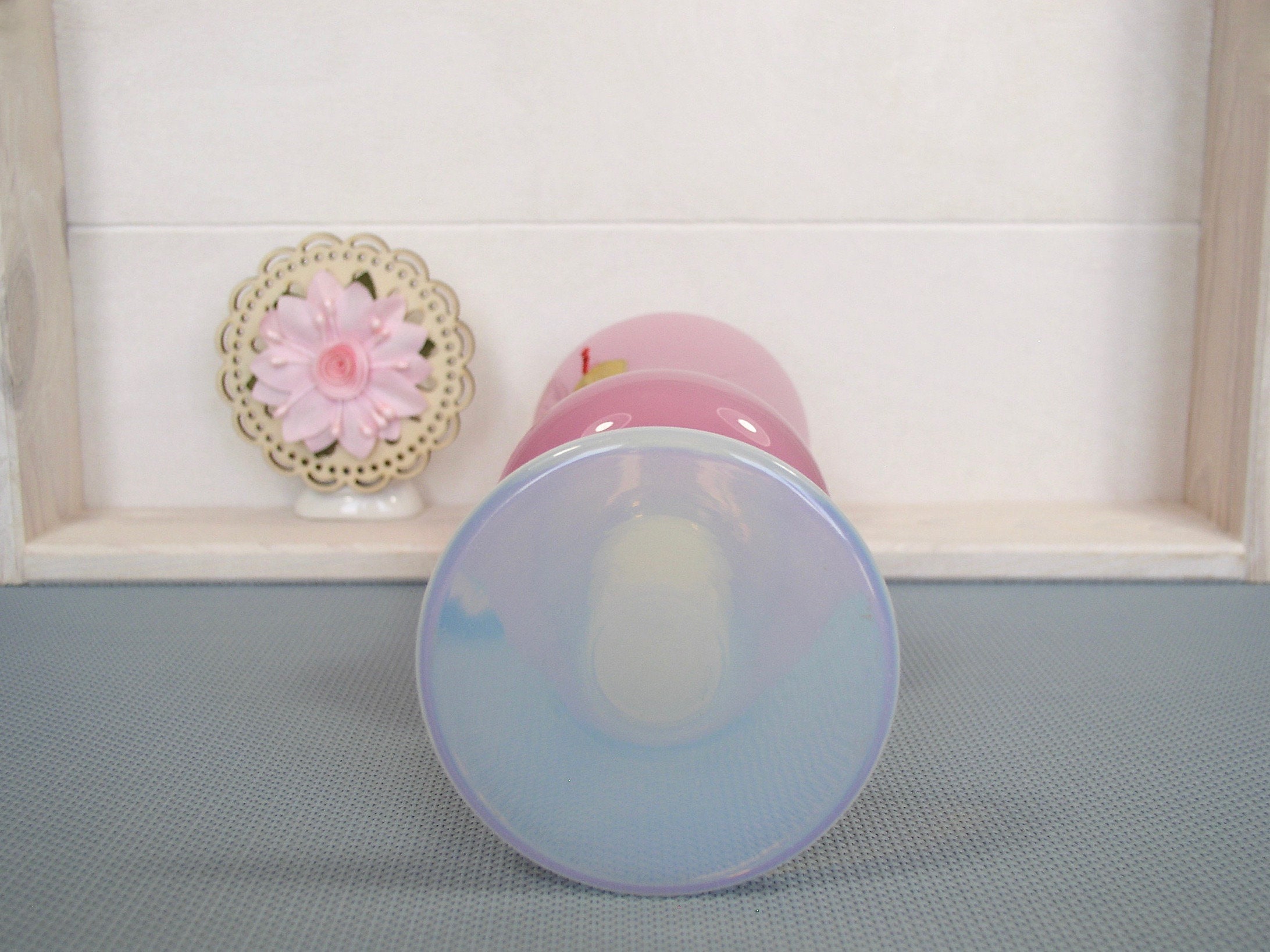 Pink Opaline Vase.french Opaline.vintage Opaline Vase.old Opaline ...