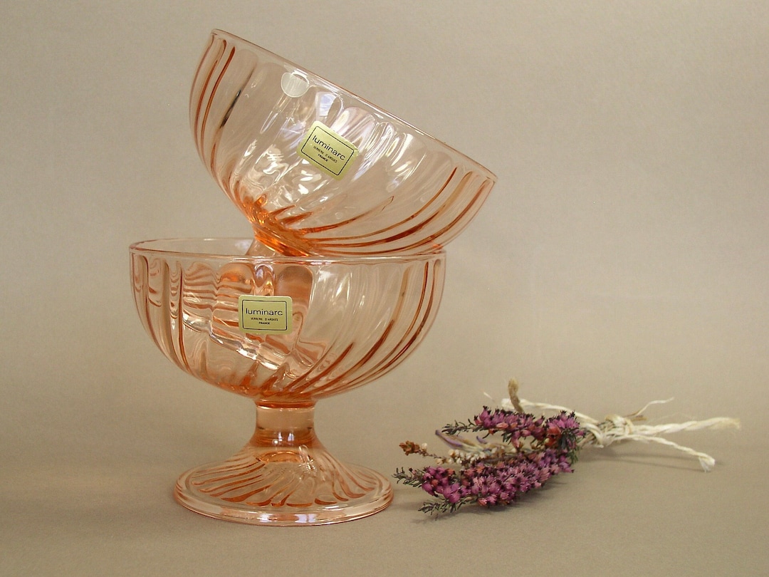 Duo of luminarc/arc Cups.dessert/sorbet Cups.vintage Ice Cream Cups ...