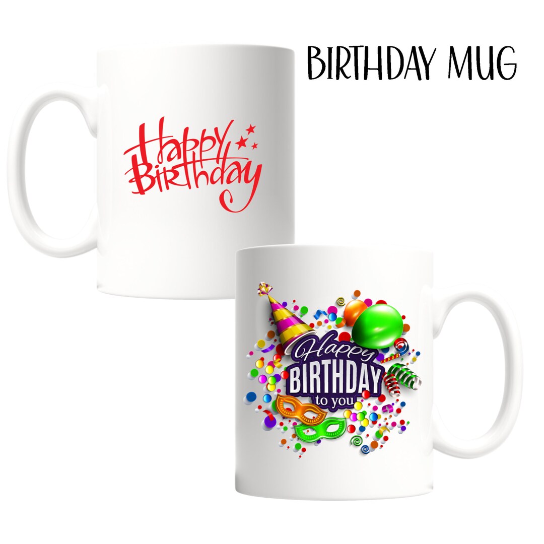 HAPPY BIRTHDAY MUG, Birthday Card Mug, Birthday Gift - Etsy