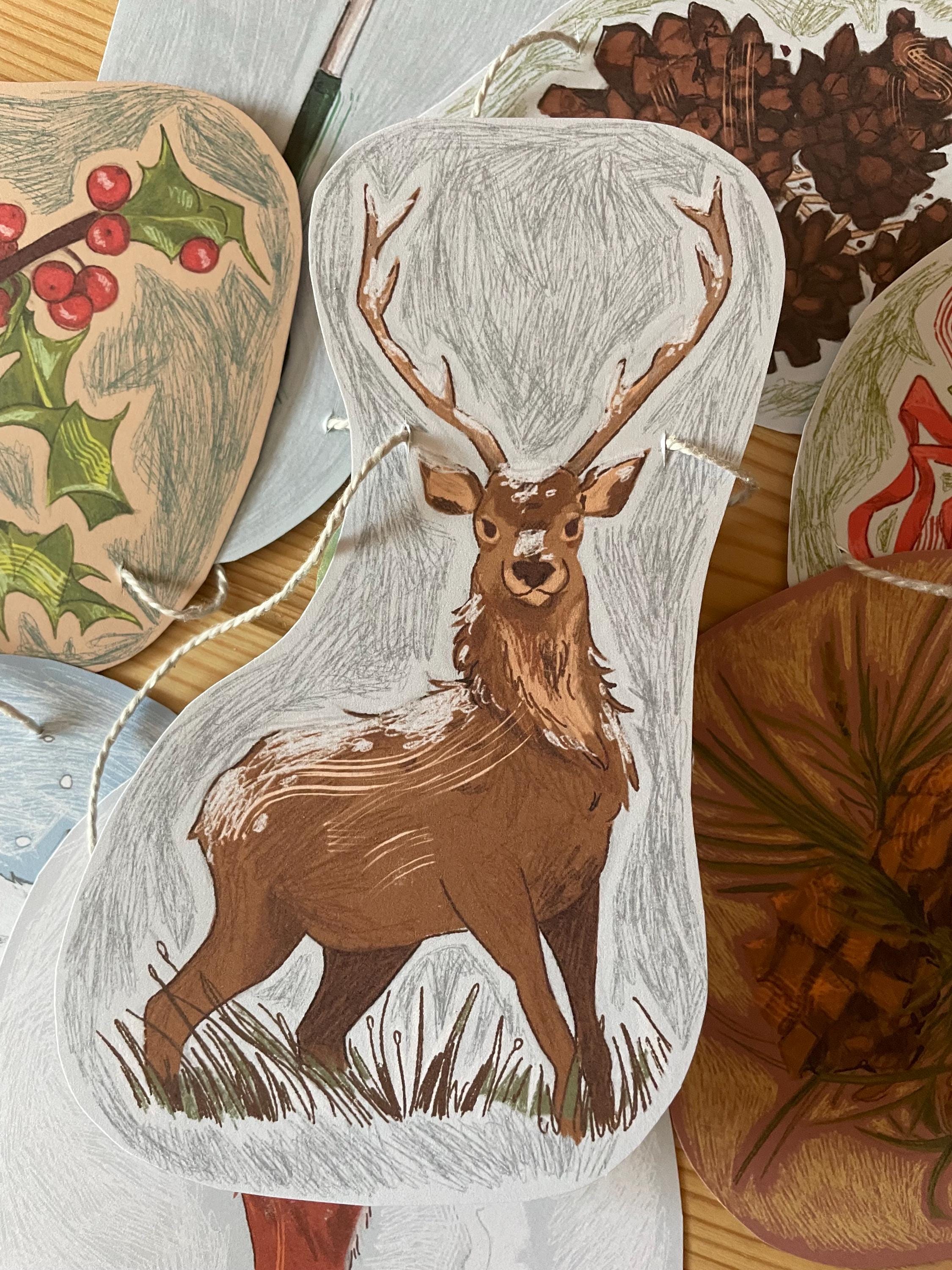 Illustrated Paper Winter Garland - Etsy
