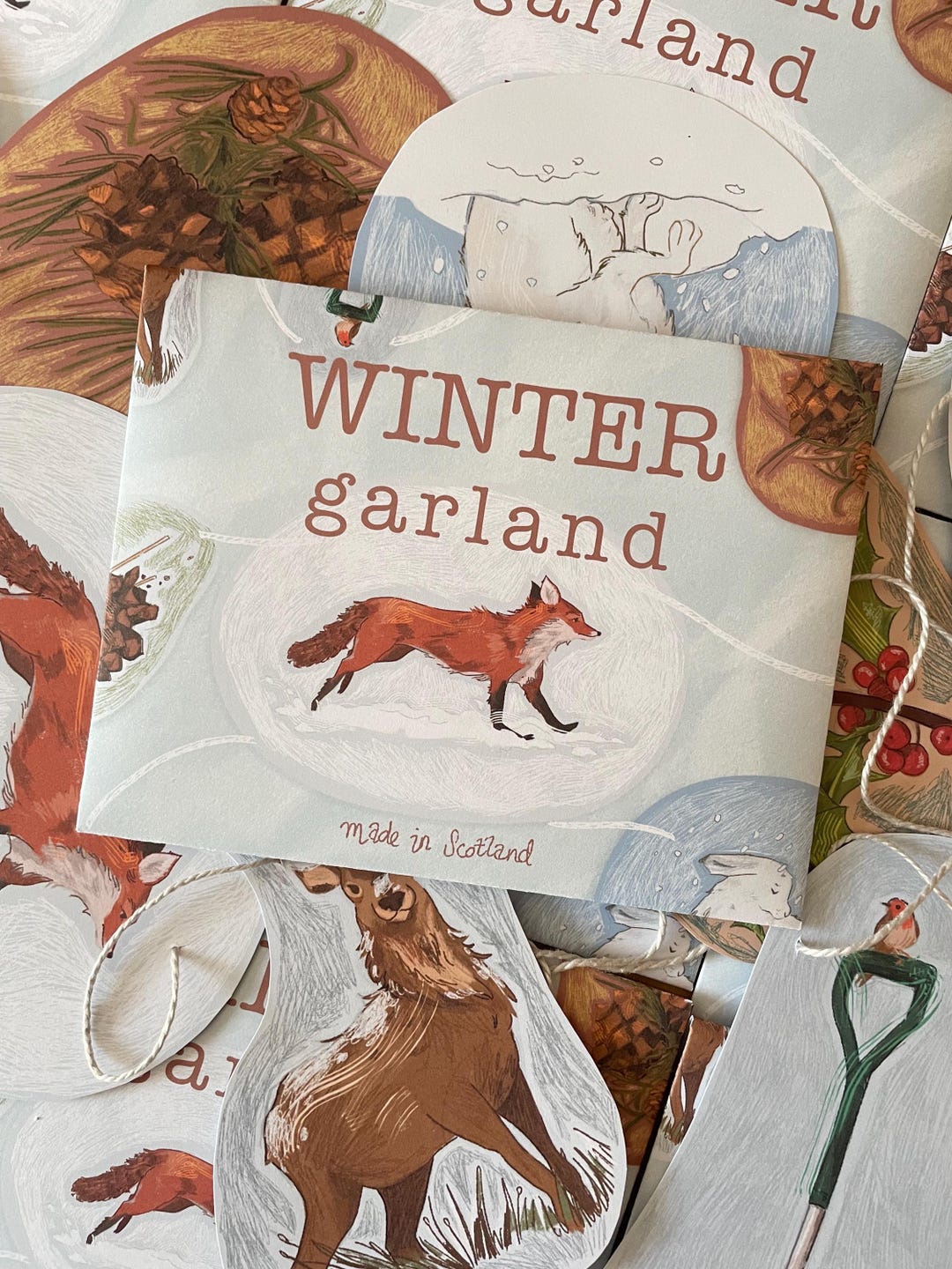 Illustrated Paper Winter Garland - Etsy