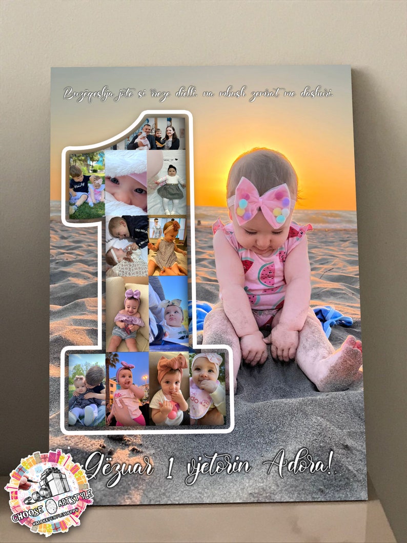 First Birthday Poster Photo Collage First Birthday Photo Collage ...