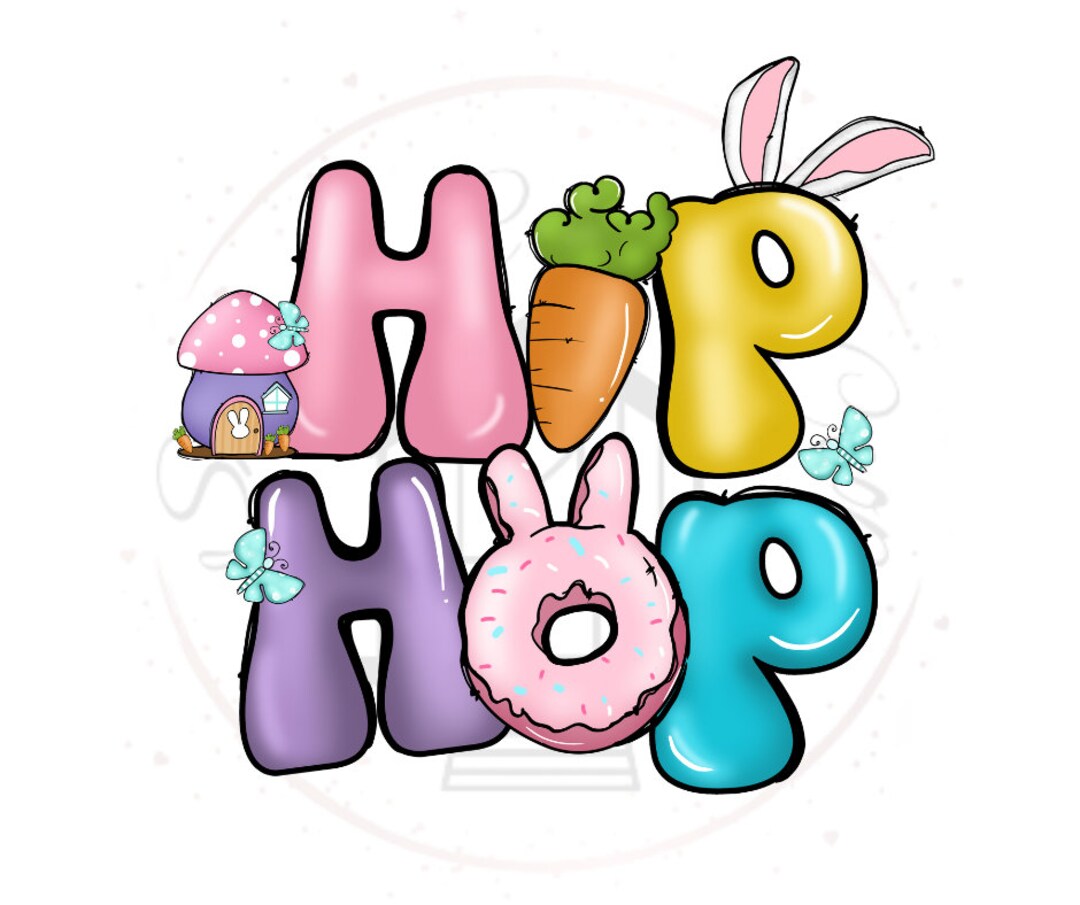 Retro Hip Hop Easter SVG DTF Transfer Print(only) Ready to Press - Etsy