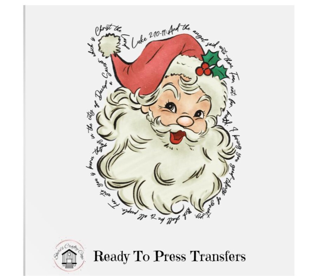 Santa Bible Verse- DTF Transfer Prints- Ready to Press - Etsy
