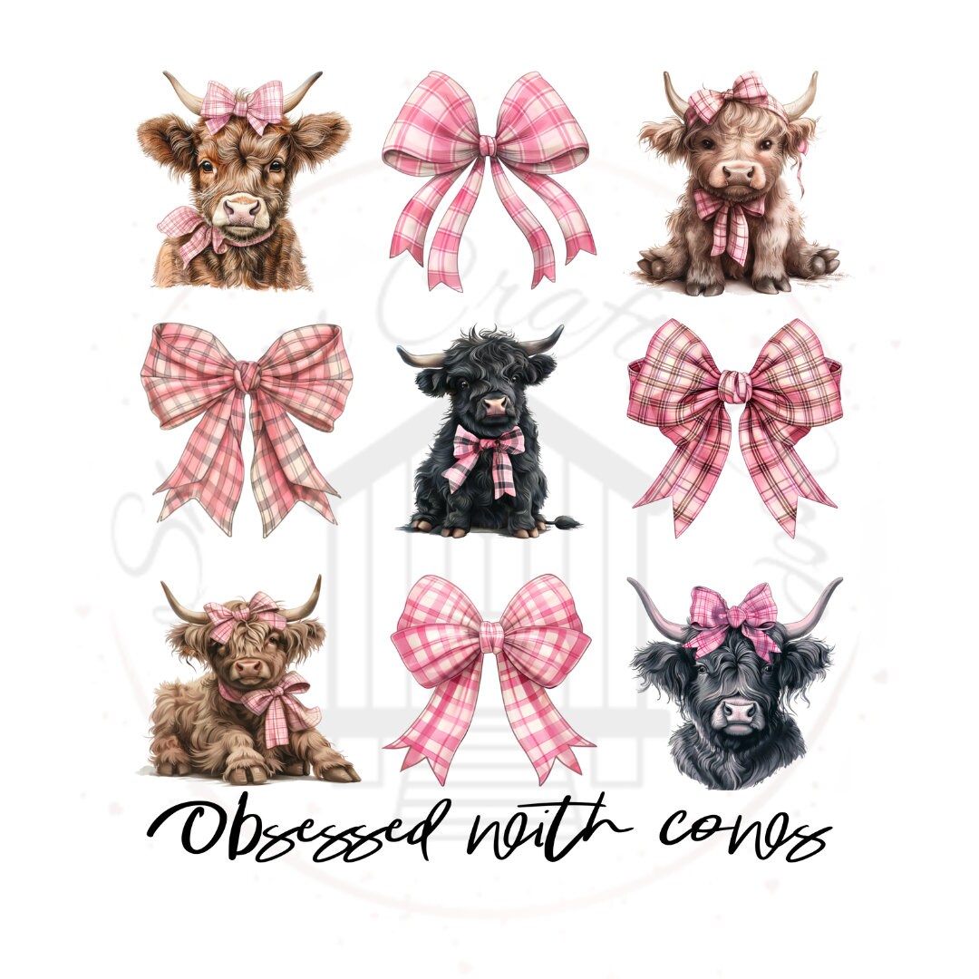 Obsessed With Cows Coquette Cows DTF Transfer Print Ready to Press - Etsy