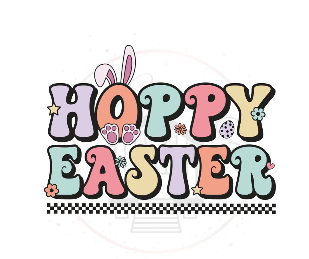 Hoppy Easter Cute Easter DTF Transfer Print Ready to Press - Etsy