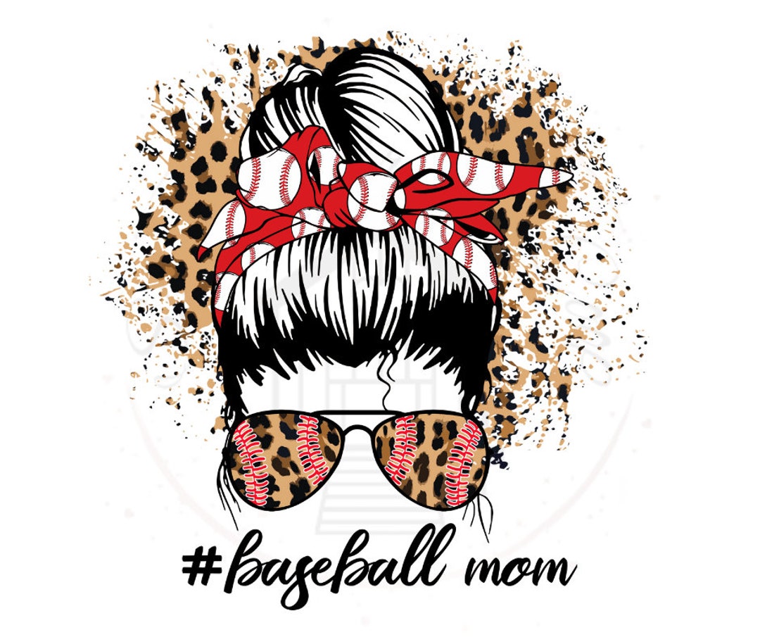 Messy Bun Baseball Mom DTF Transfer Print(only) Ready to Press - Etsy