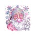 Groovy Pink Disco Santa Blowing Bubble- Santa DTF Transfer Print- Ready ...